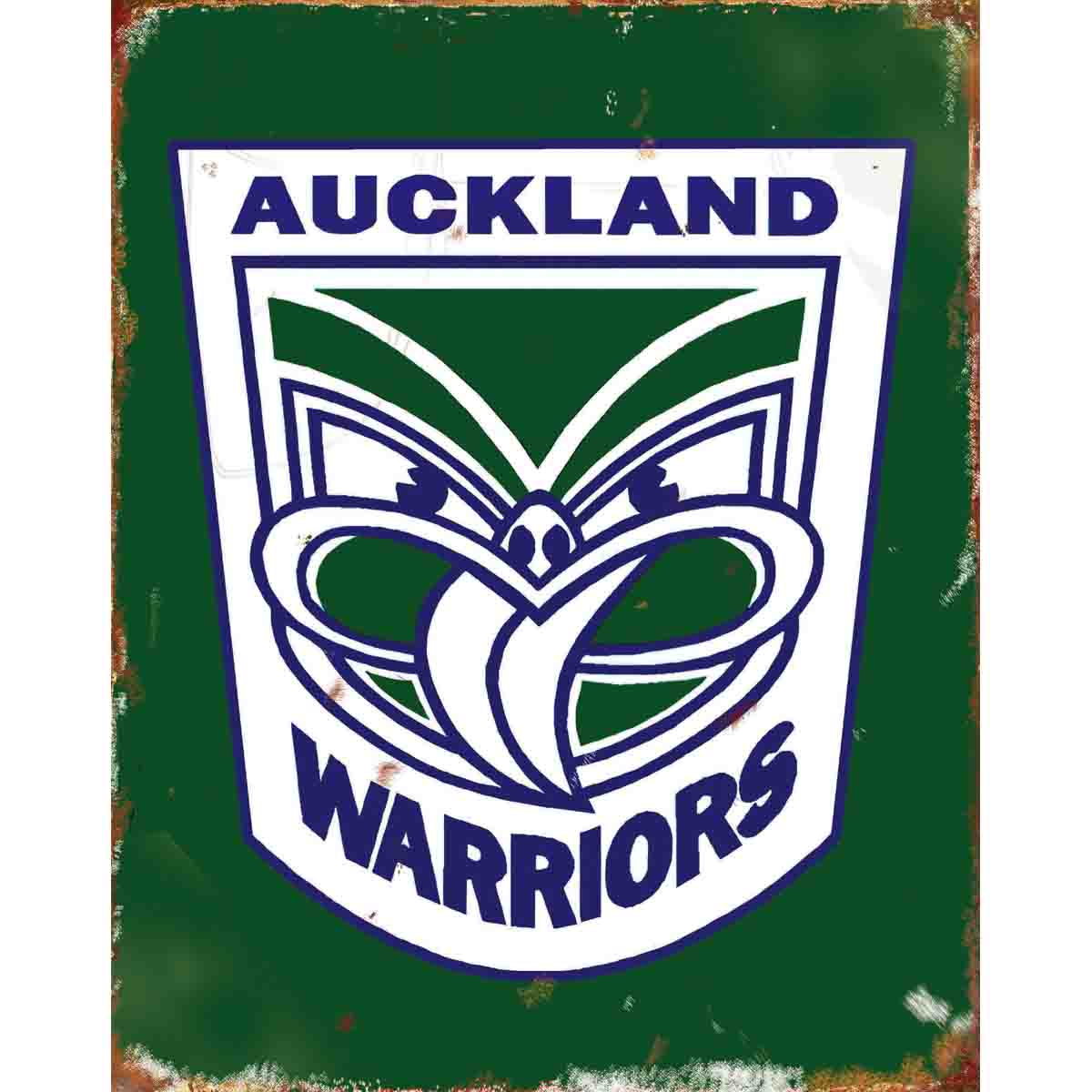 Auckland Warriors Tin Sign - Mainly Nostalgic