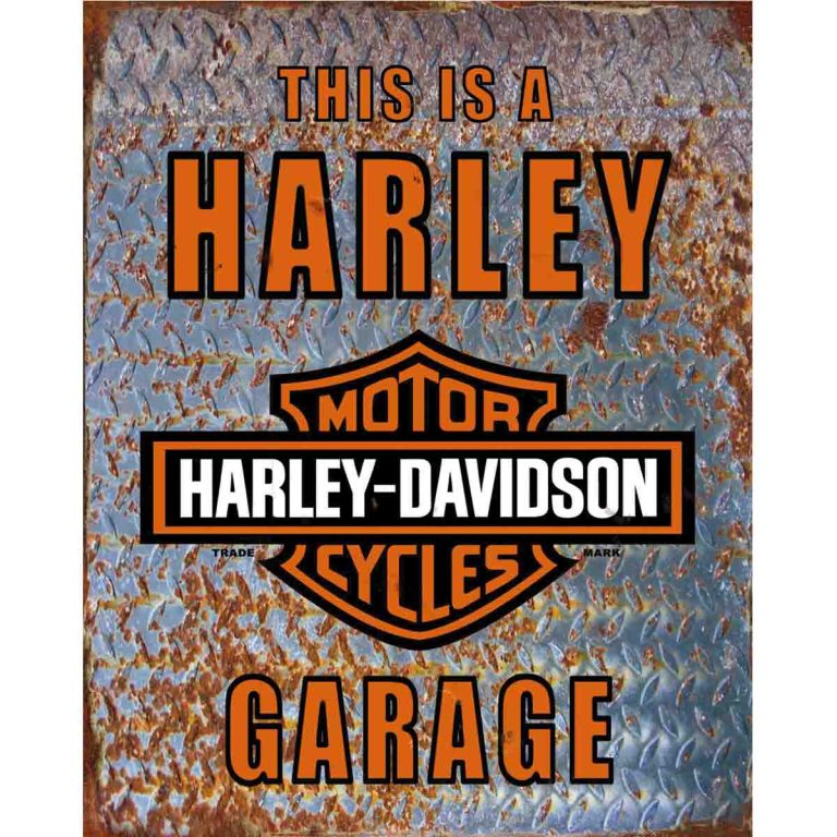 Harley Garage Tin Sign - Mainly Nostalgic